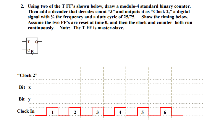 Solved Using two of the T FF's shown below, draw a modulo-4 | Chegg.com