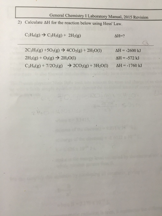 Solved Calculate Delta H for the reaction below using Hess' | Chegg.com