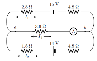Solved Consider the circuit Find the current I3 through the | Chegg.com