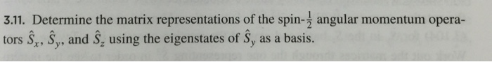 Solved Determine the matrix representations of the spin-1/2 | Chegg.com