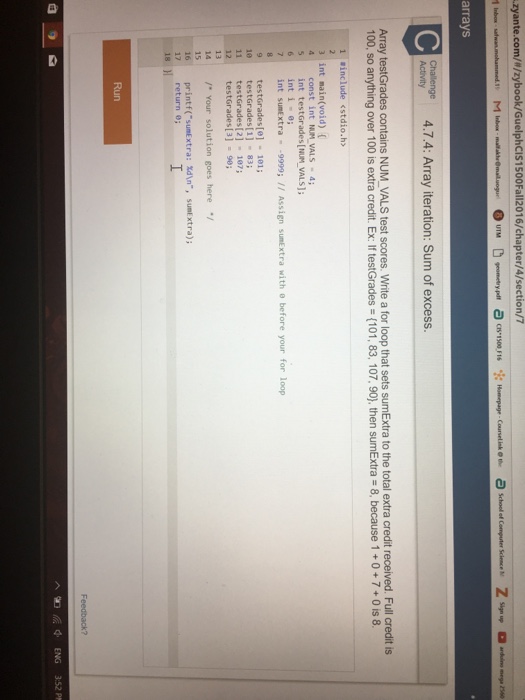 Solved Array testGrades contains NUM_VALS test scores Write | Chegg.com