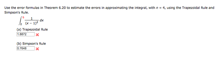 Solved Use The Error Formulas In Theorem 6 20 To Estimate