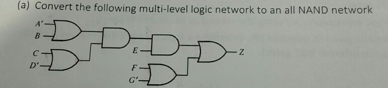Solved (a) Convert the following multi-level logic network | Chegg.com