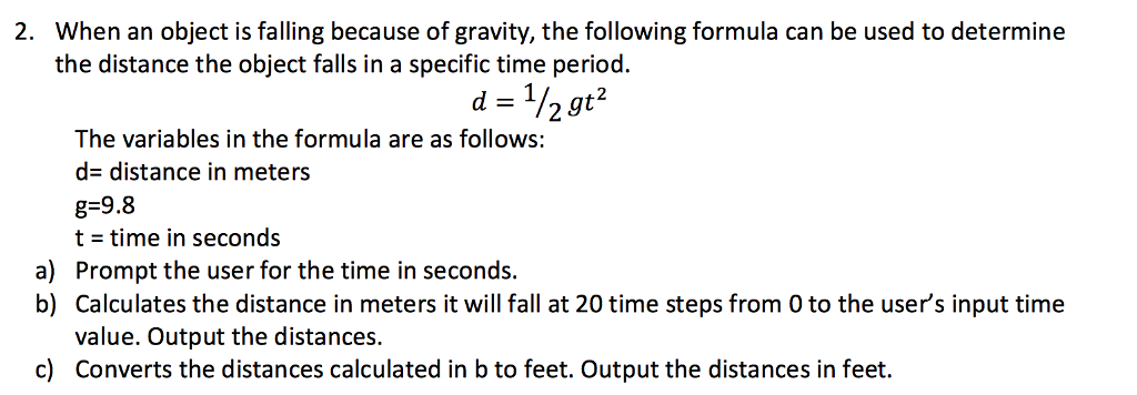 Solved When an object is falling because of gravity, the | Chegg.com