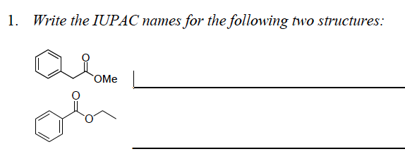 Solved Write the IUPAC names for the following two | Chegg.com