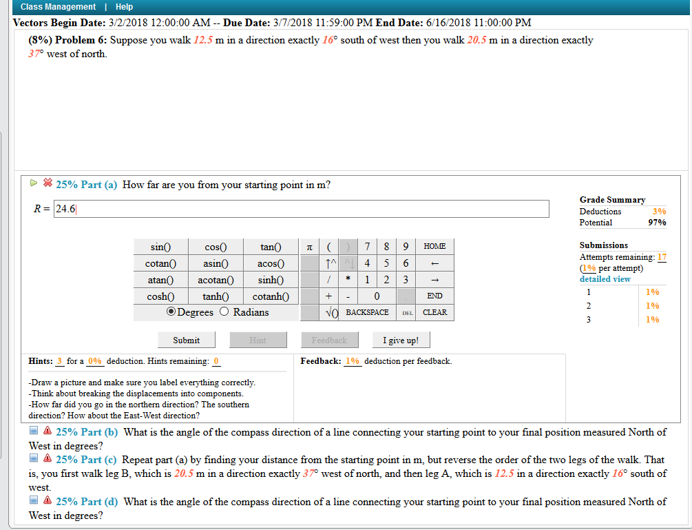Solved Class Management Help Vectors Begin Date: 3/2/2018 | Chegg.com