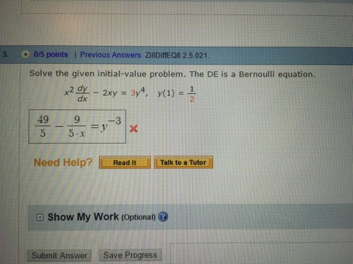 Solved Solve the given initial-value problem. The DE is a | Chegg.com