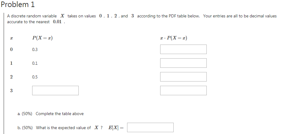Solved Problem 1 A Discrete Random Variable X Takes On 1584