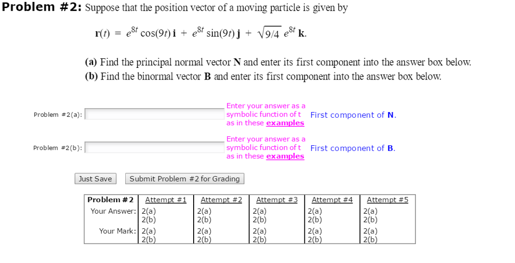 Solved Suppose that the position vector of a moving particle | Chegg.com
