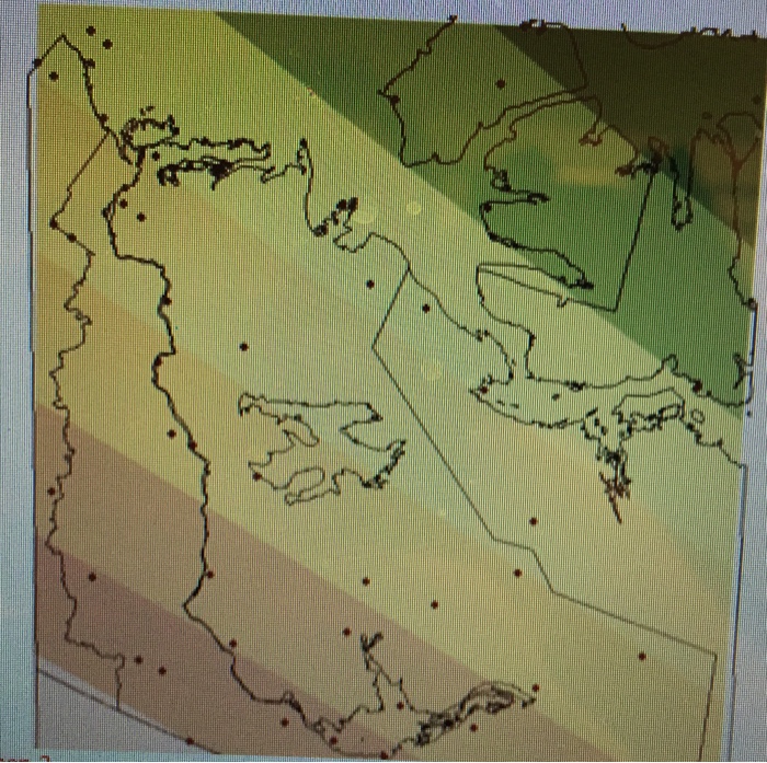 From the maps below of trend surface analysis, please | Chegg.com