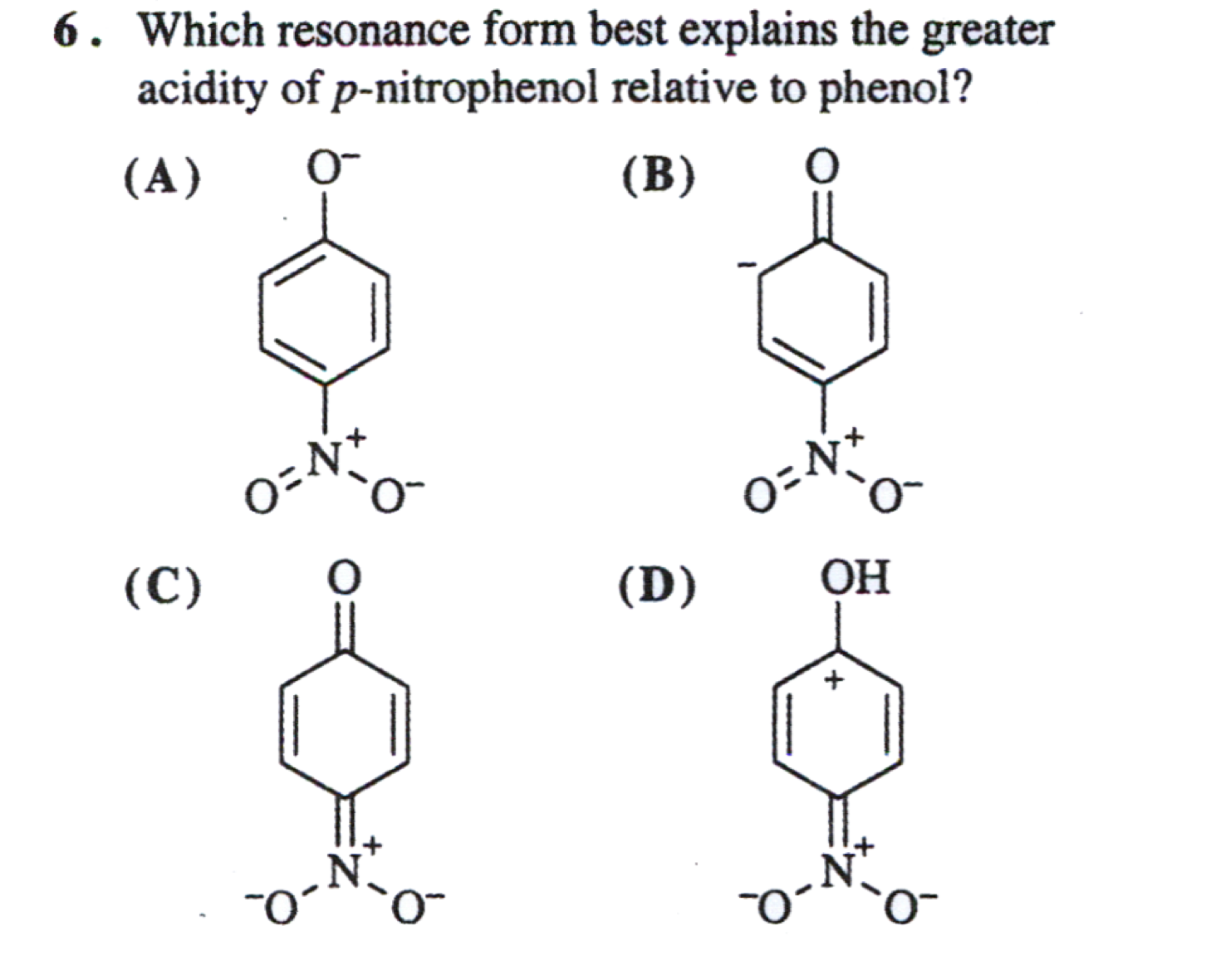 Solved [Organic Chemistry] Which resonance form best | Chegg.com