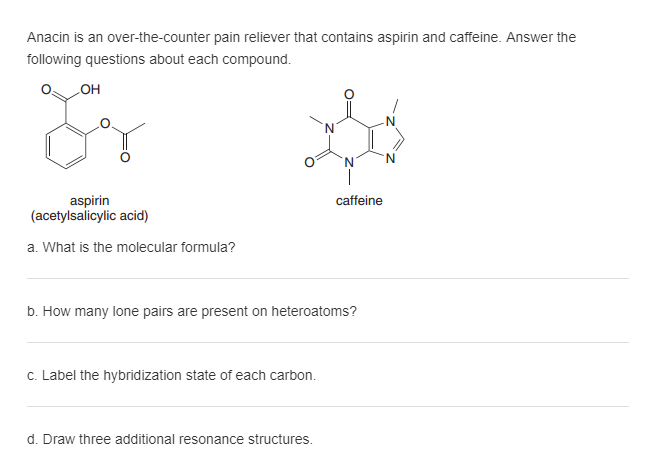 Solved Anacin is an over-the-counter pain reliever that | Chegg.com