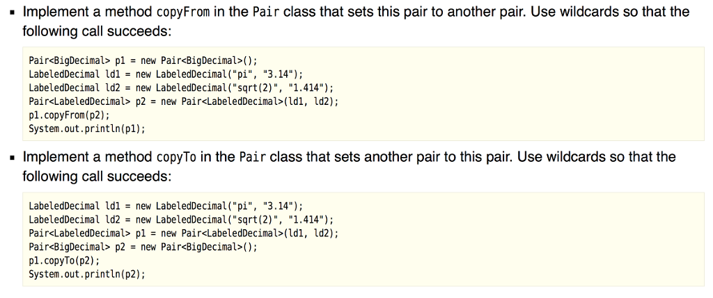 Solved We start with this Pair class. import | Chegg.com