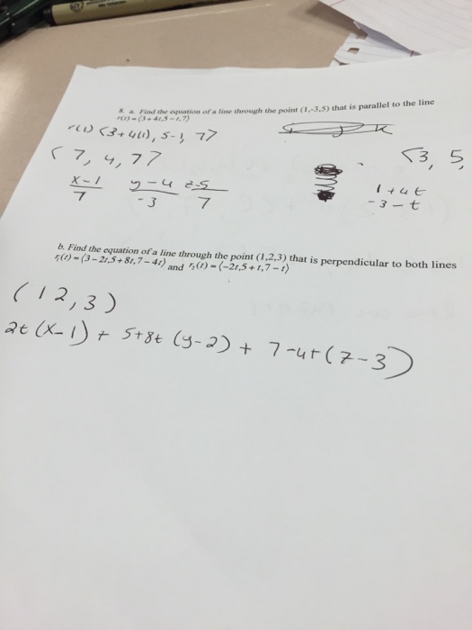 Solved Find the equation of a line through the point | Chegg.com