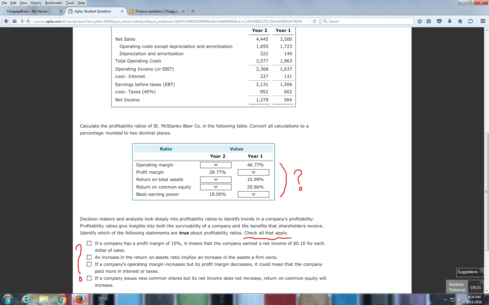 Solved Calculate the profitability ratios of St. McStanky | Chegg.com