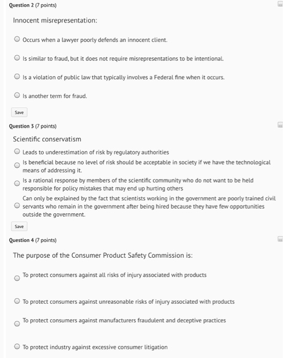 Solved Innocent misrepresentation: Occurs when a lawyer | Chegg.com