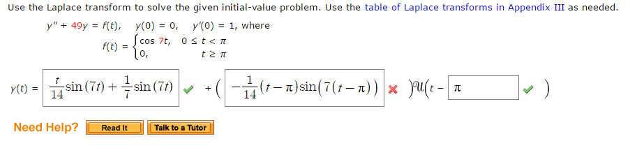 Solved Use the Laplace transform to solve the given | Chegg.com