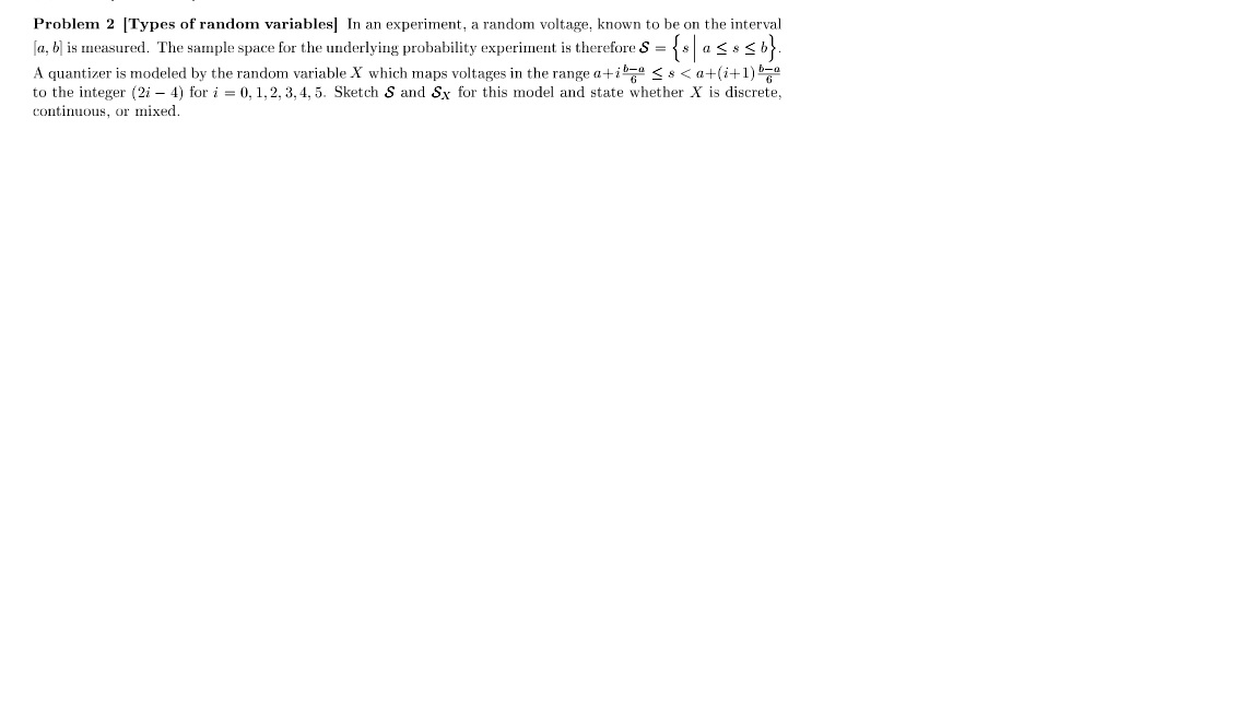 Solved Problem 2 [Types of random variablesIn an experiment, | Chegg.com