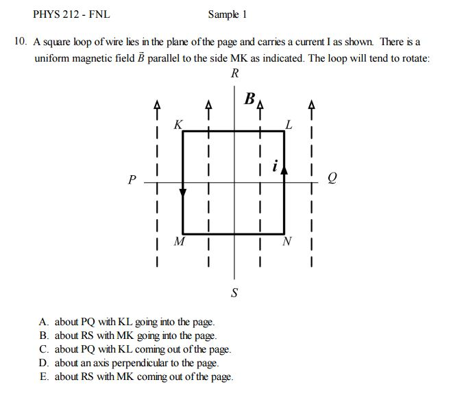 Solved A square loop of wire lies in the plane of the page | Chegg.com