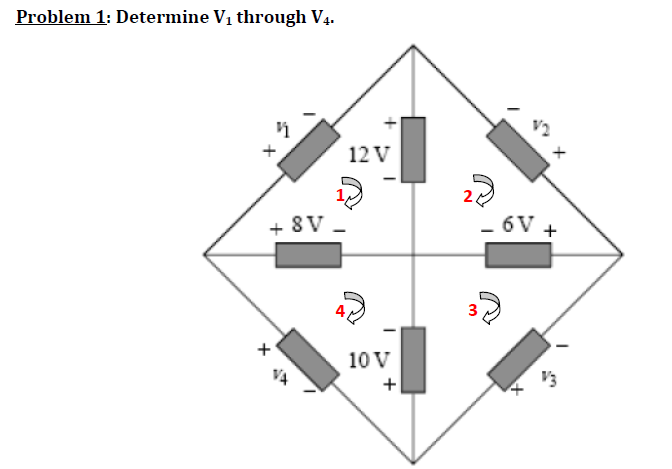 Solved Determine V1 through V4. | Chegg.com