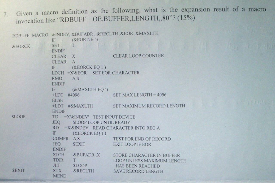 Solved Given A Macro Definition As The Following What Is