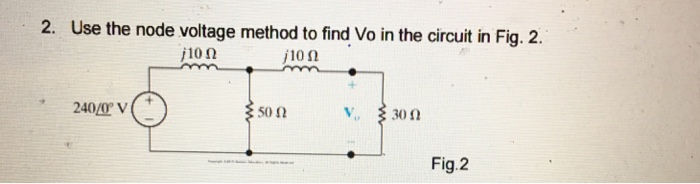 Solved Use the node voltage method to find Vo in the circuit | Chegg.com