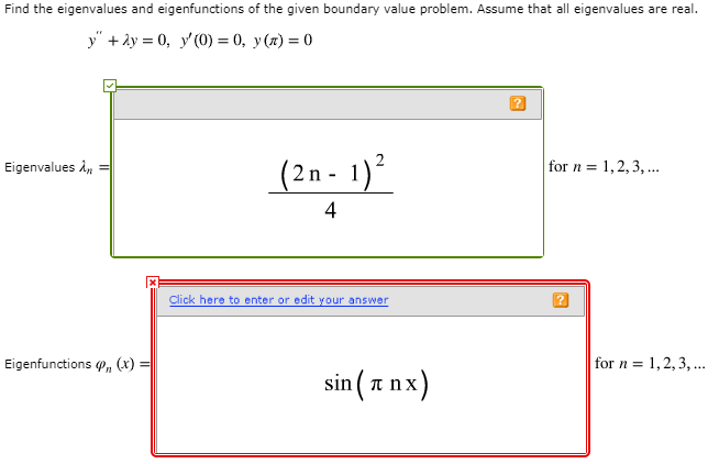 Solved Find the eigenvalues and eigenfunctions of the given | Chegg.com