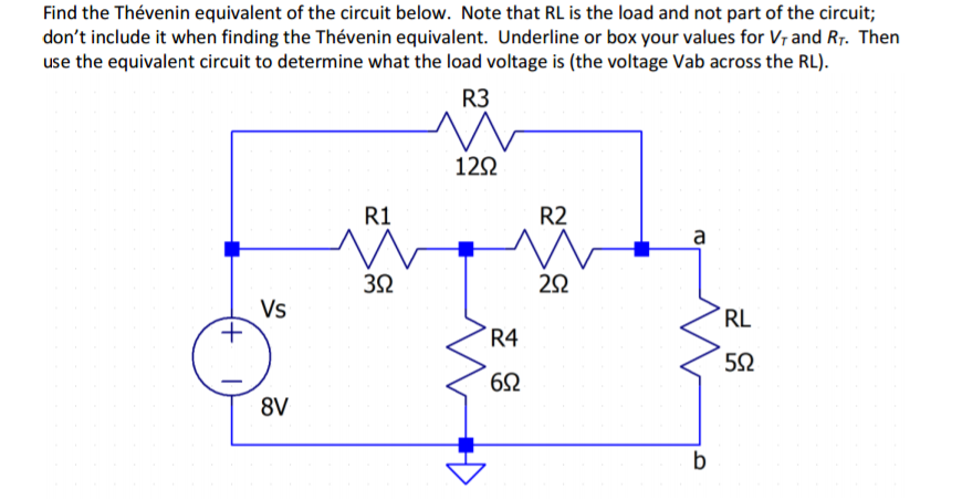 Solved Find the Thévenin equivalent of the circuit below. | Chegg.com