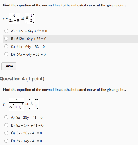 Solved Find the equation of the normal line to the indicated | Chegg.com
