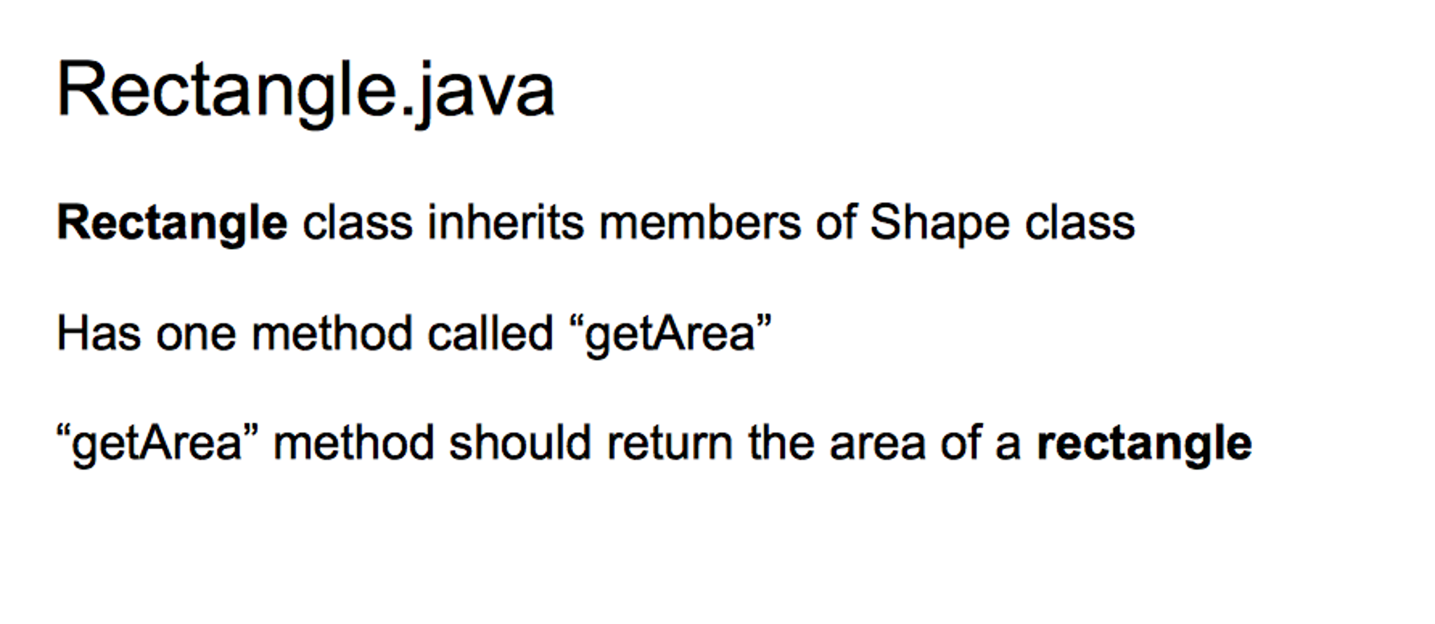 Solved Rectangle class inherits members of Shape class Has | Chegg.com