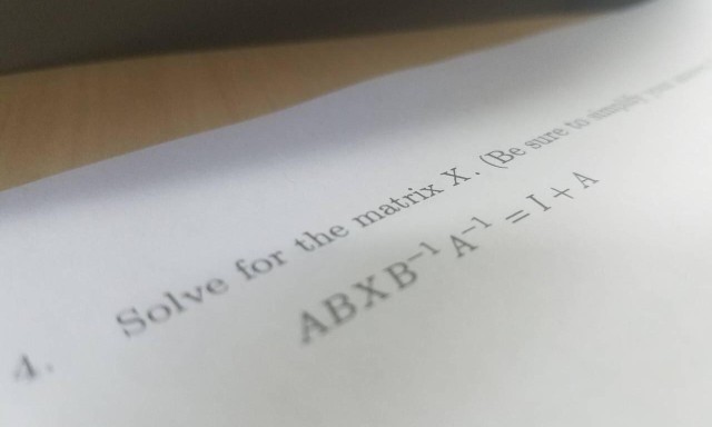 Solved Solve for the matrix X Be sure | Chegg.com