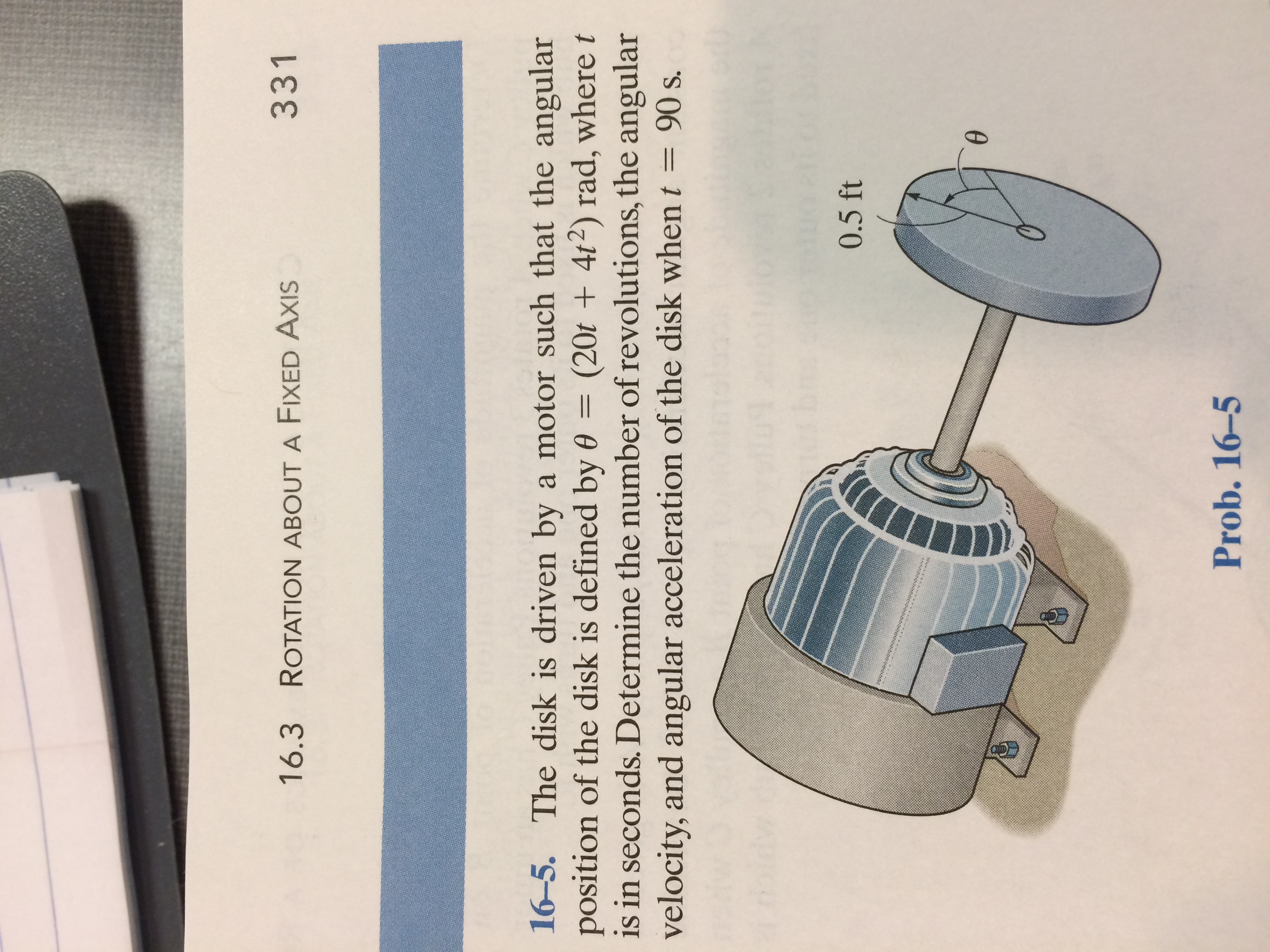 Solved The disk is driven by a motor such that the angular | Chegg.com