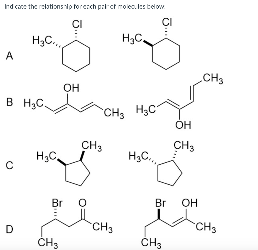 Solved Options: Stereoisomers, Conformational isomers, | Chegg.com