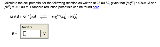 Solved What would the potential of a standard hydrogen | Chegg.com