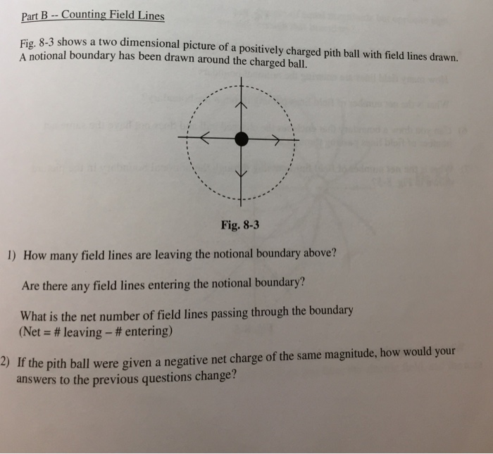 Solved Part B Counting Field Lines Fis. 8-3 shows a two | Chegg.com
