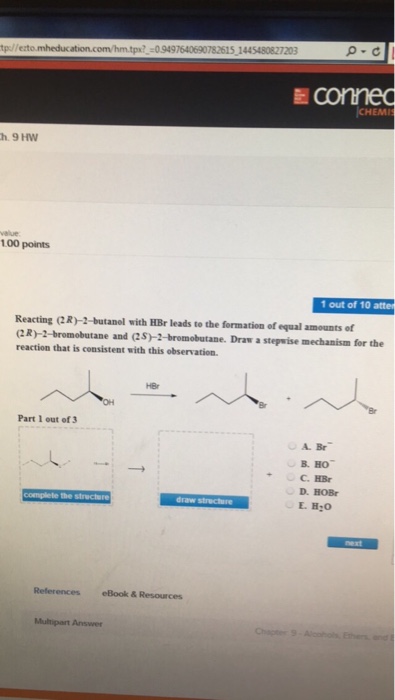Solved Draw a stepwise mechanism for the reaction that is | Chegg.com