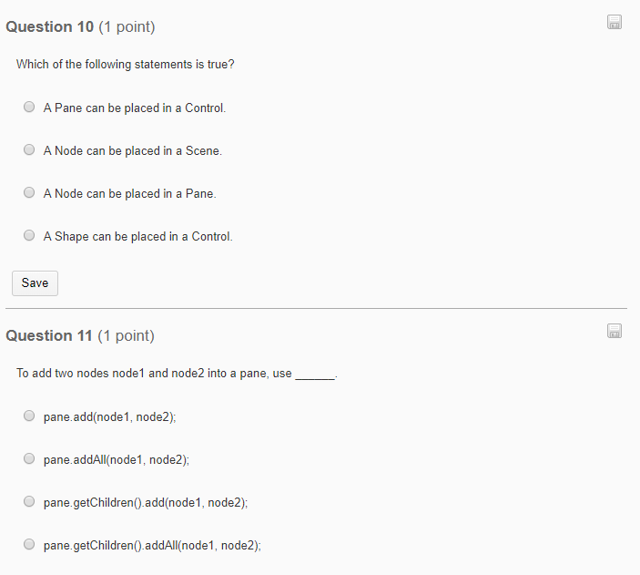 Solved Question 7 (1 point) Every class in Java inherits | Chegg.com