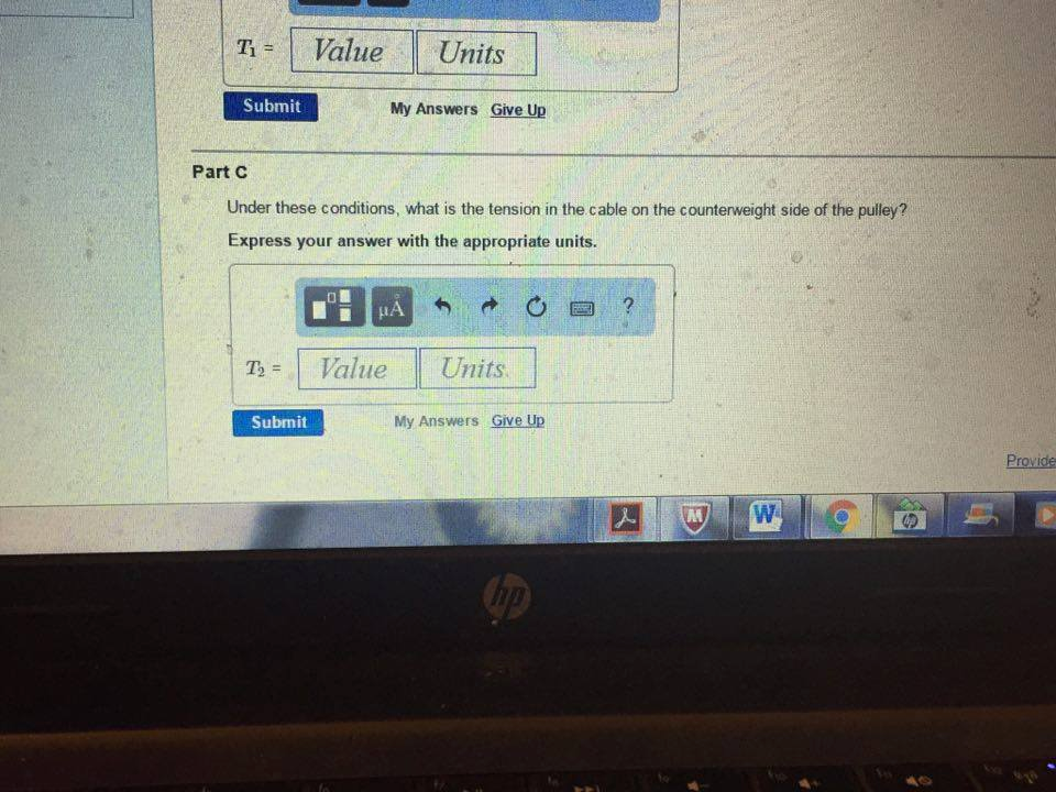 Solved Ti Value Units Submit My Answers Give Up Part C Under | Chegg.com