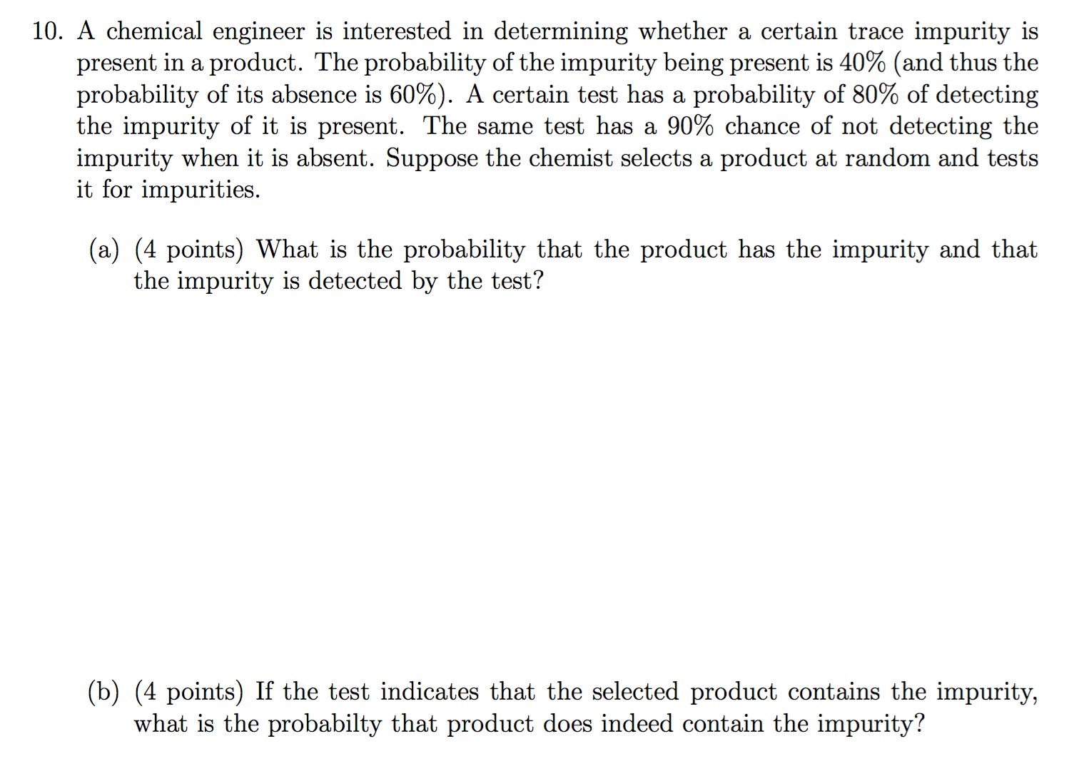 Solved A chemical engineer is interested in determining | Chegg.com