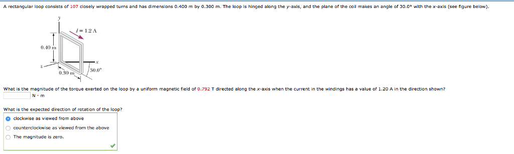Solved A rectangular loop consists of 107 closely wrapped | Chegg.com