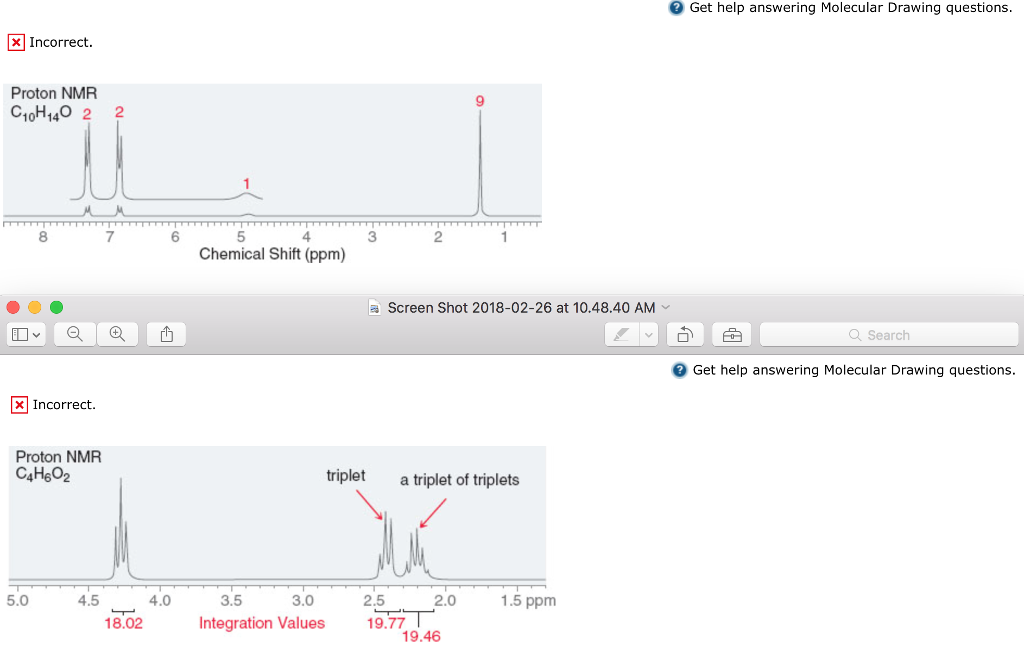 Solved Get help answering Molecular Drawing questions | × | | Chegg.com