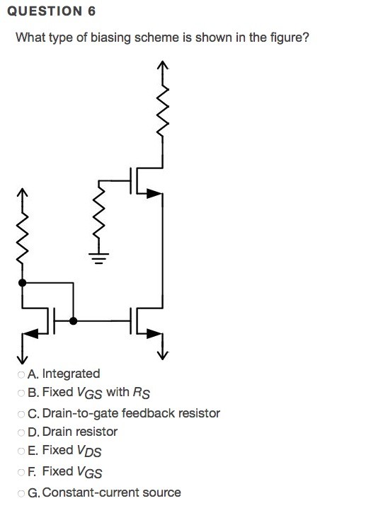 Solved QUESTION 4 What type of biasing scheme is shown in | Chegg.com