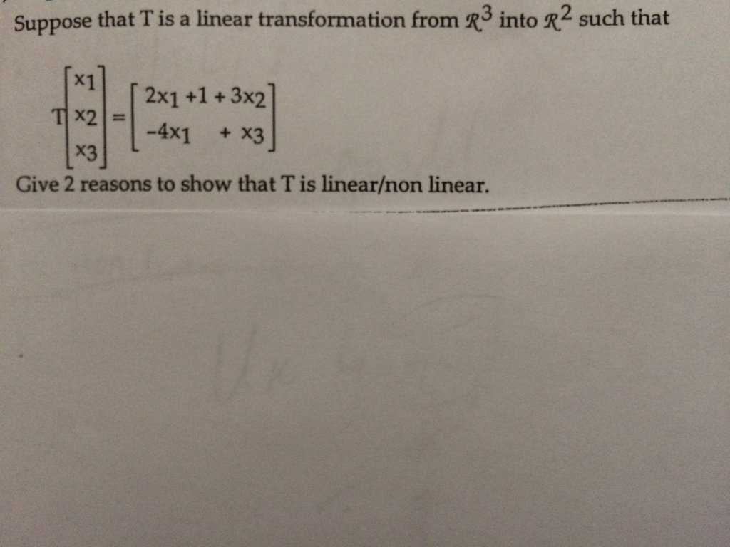 Solved Suppose that T is a linear transformation from R3 | Chegg.com