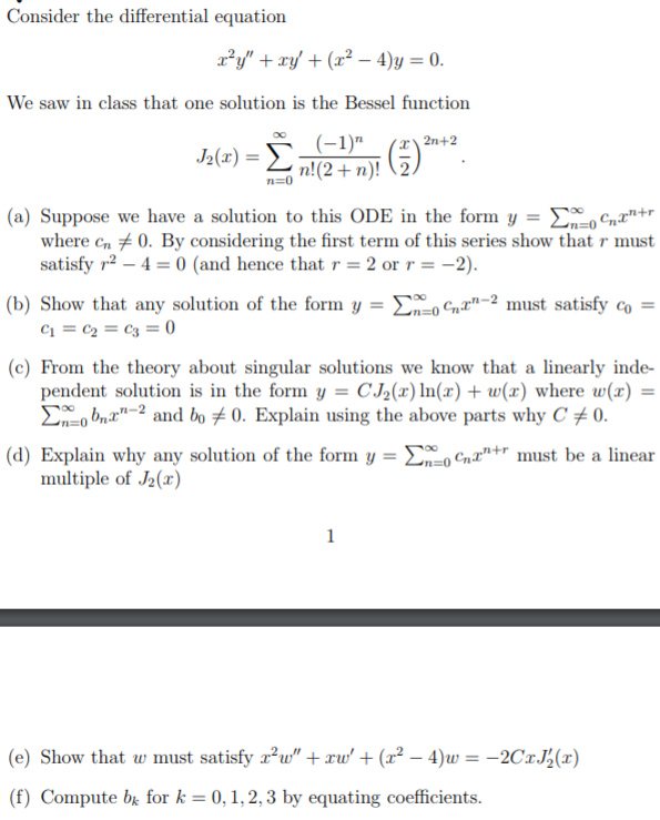 Solved Consider the differential equation We saw in class | Chegg.com