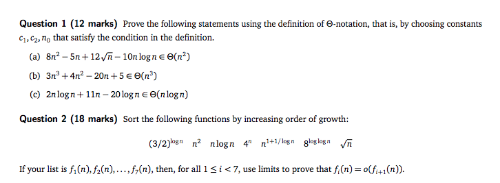 Solved Question 1 (12 marks) Prove the following statements | Chegg.com