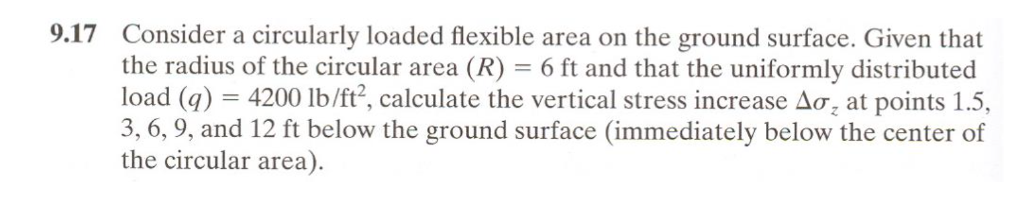 Solved Consider a circularly loaded flexible area on the | Chegg.com