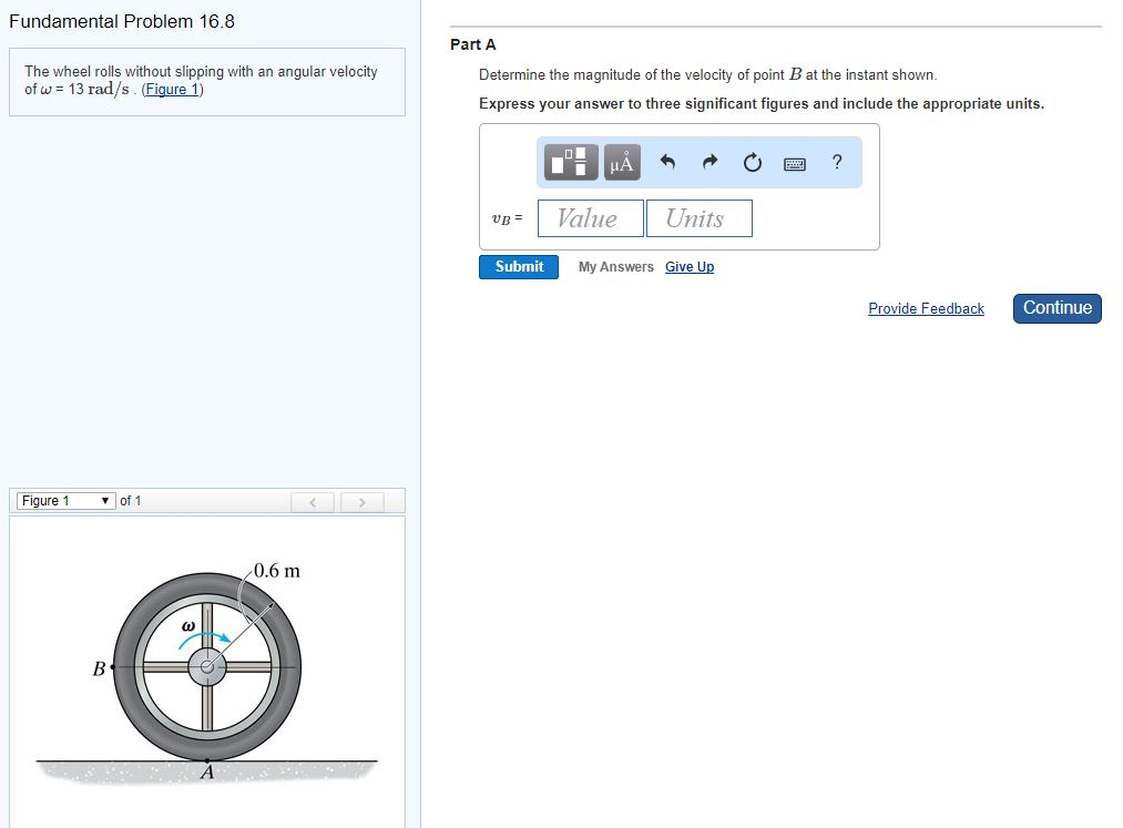 Solved Fundamental Problem 16.8 Part A The wheel rolls | Chegg.com