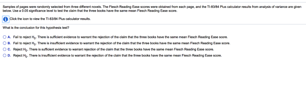 Solved Samples of pages were randomly selected from three | Chegg.com