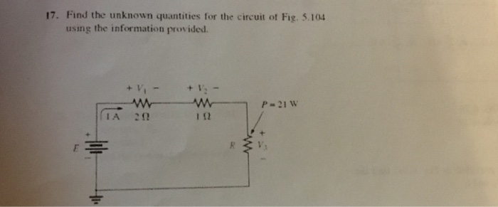 Solved Find the unknown quantities for the circuit of Fig. | Chegg.com