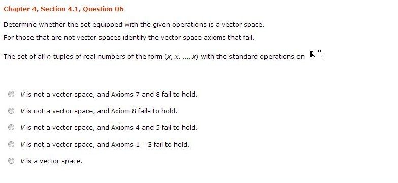 Solved Determine whether the set equipped with the given | Chegg.com